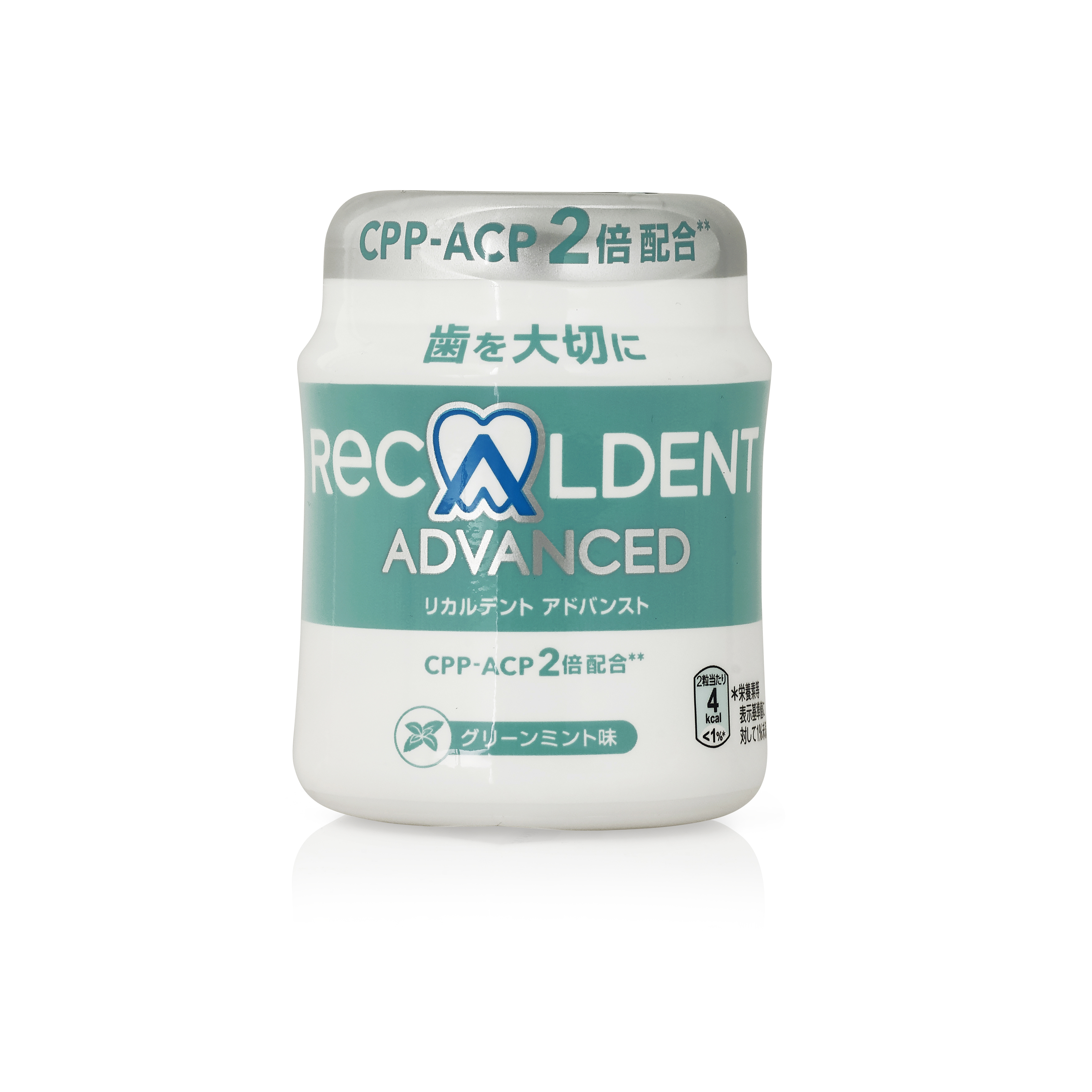 GC-RECALMINTJAR1 - Recaldent Advanced Chewing Gum Jar Green Mint 112 ...